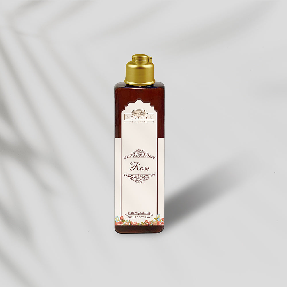 Rose Massage Oil 200ml – Gratia Bath And Body